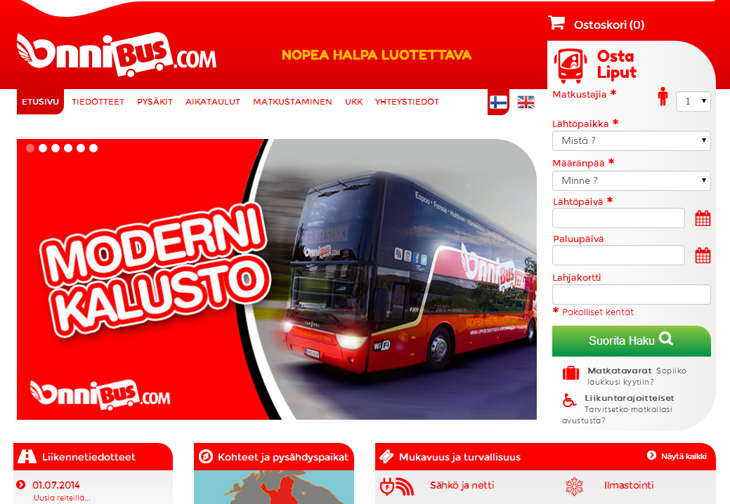 OnniBus.comilta uudet mobiiliystävälliset kotisivut - lippuja voi ...